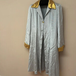 Vintage | Jackets & Coats | Vintage Shiny Silver Trench Coat Blazer ...